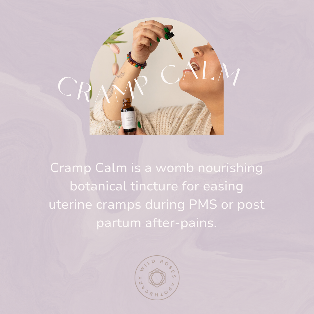 Cramp Calm | PMS Relief Drops – Wild Roses Apothecary Inc.